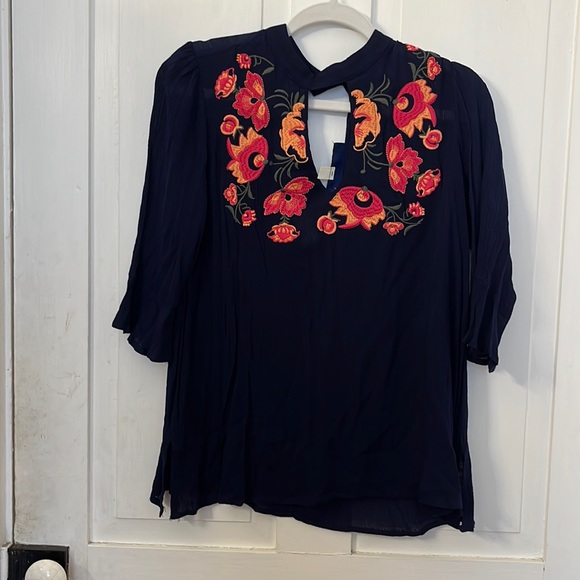 Blue Rain | Tops | Boho Embroider Top | Poshmark